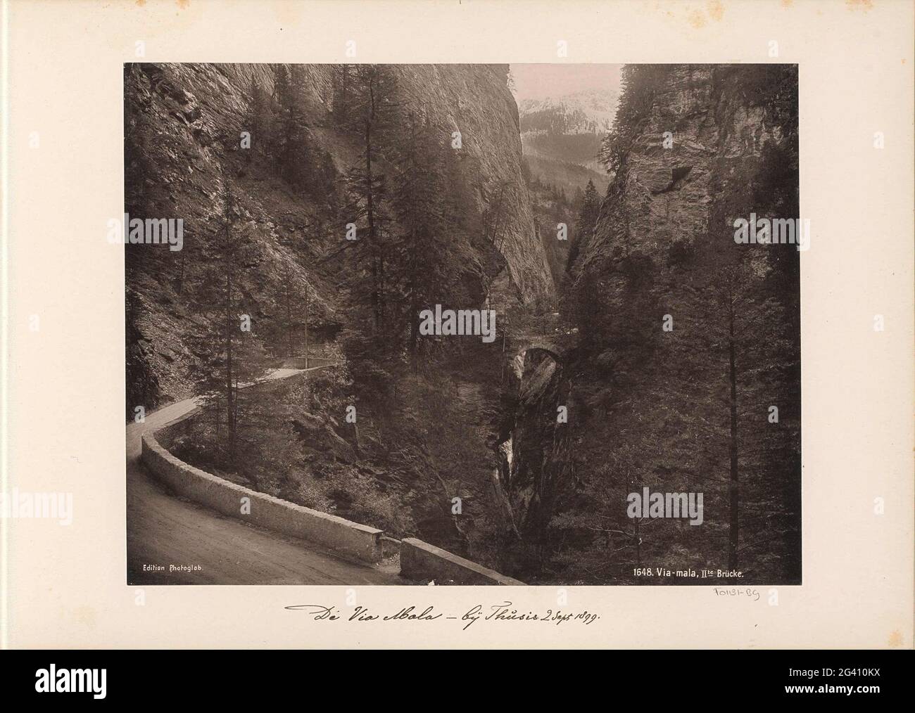 Second bridge from the via Mala in Graubünden; Via-Mala, Iie Brücke ...