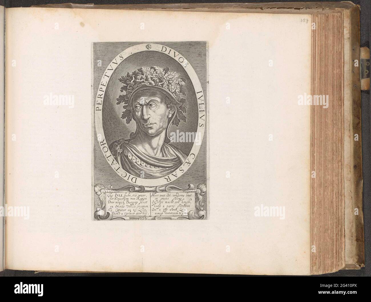 Portrait of Julius Caesar; Den Grooten Emblemata Sacra, consisting of ...