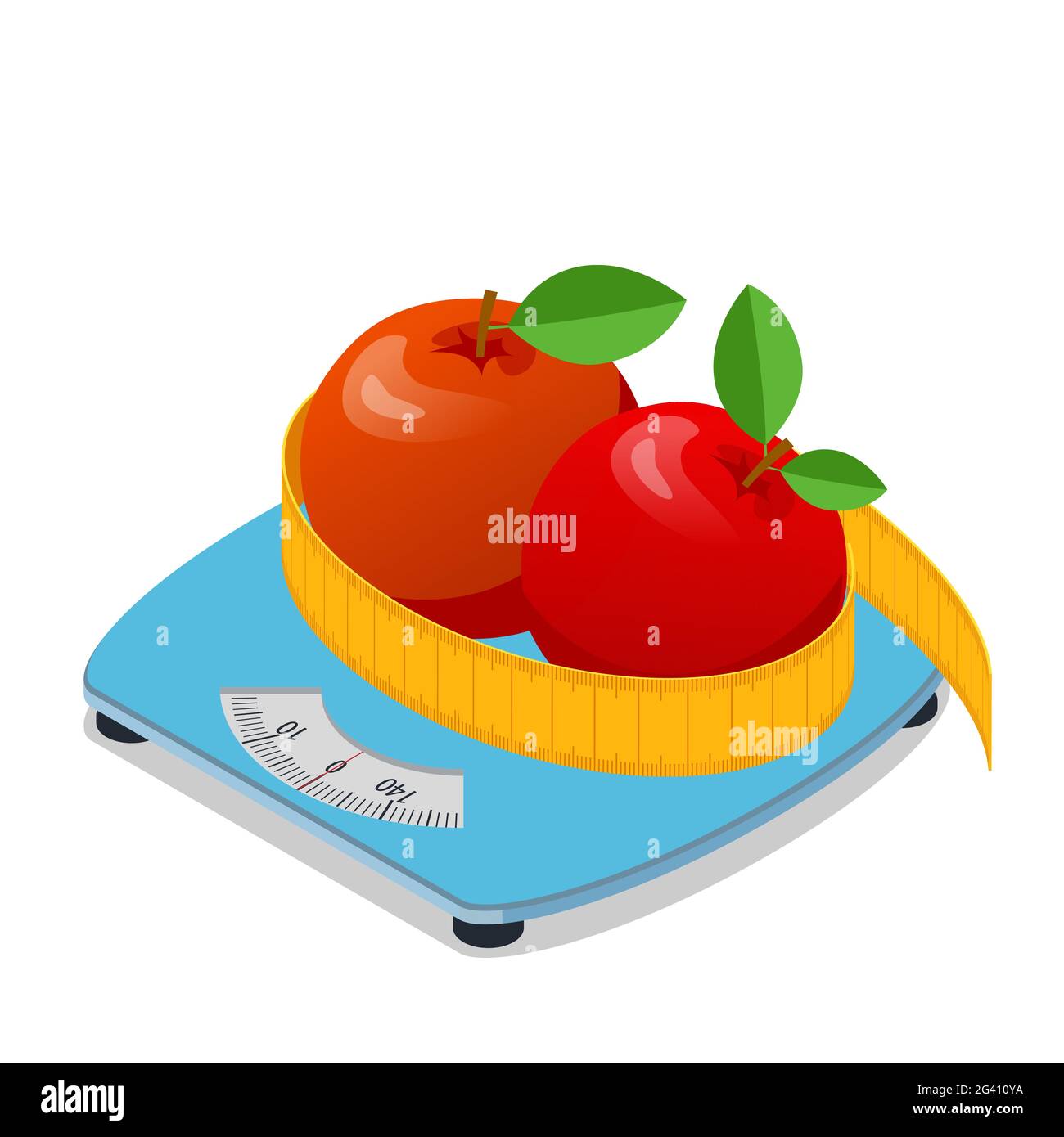 Dish on the scale Stock Vector Images - Alamy