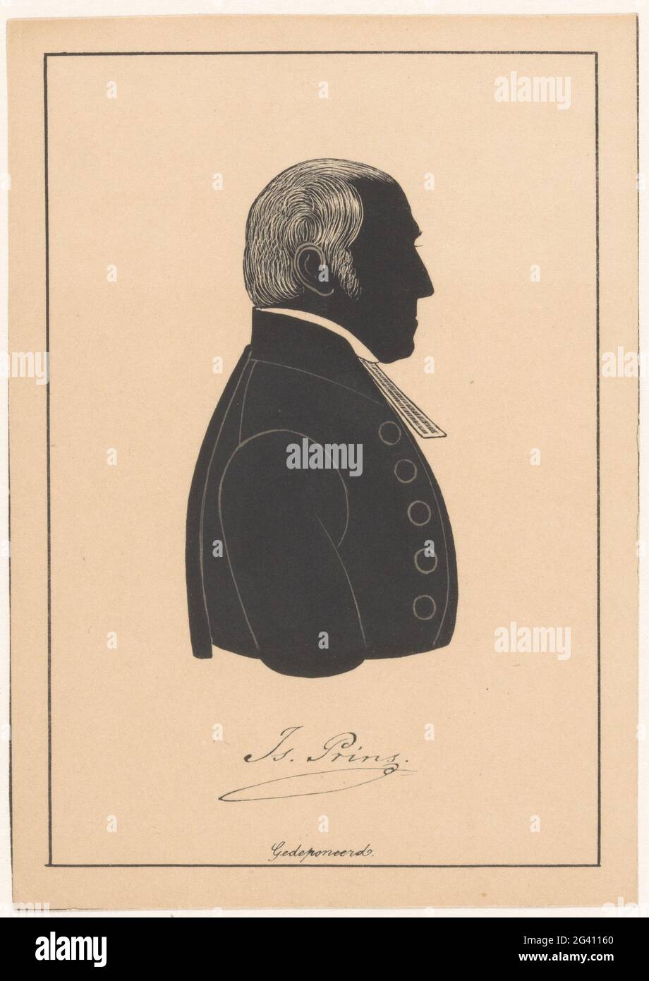 Silhouette portrait of Isaac Prince. Portrait of the portrayed ...