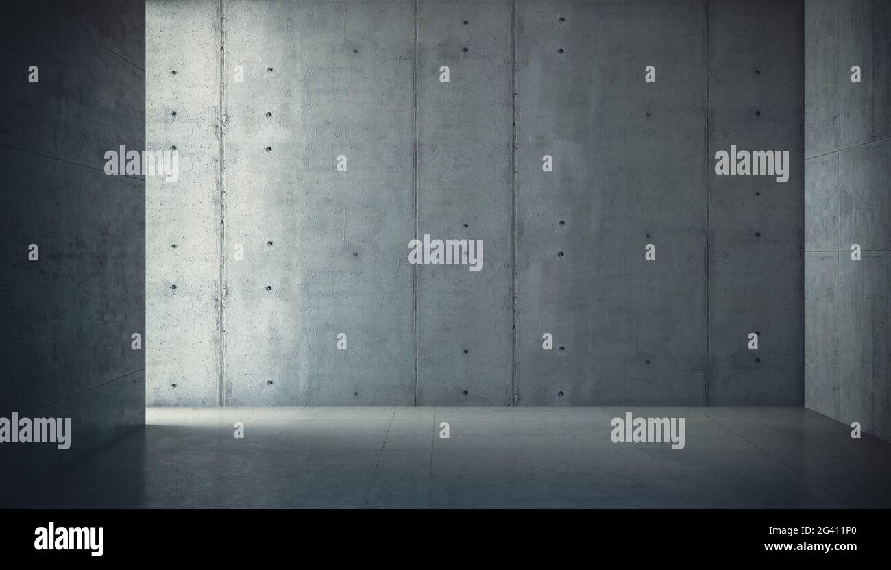 concrete structure, internal view. 3d render Stock Photo - Alamy