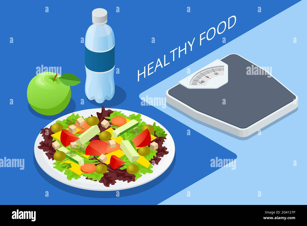 Isometric Diet programs, Diet Plan Concept. Nutrition diet, weight ...