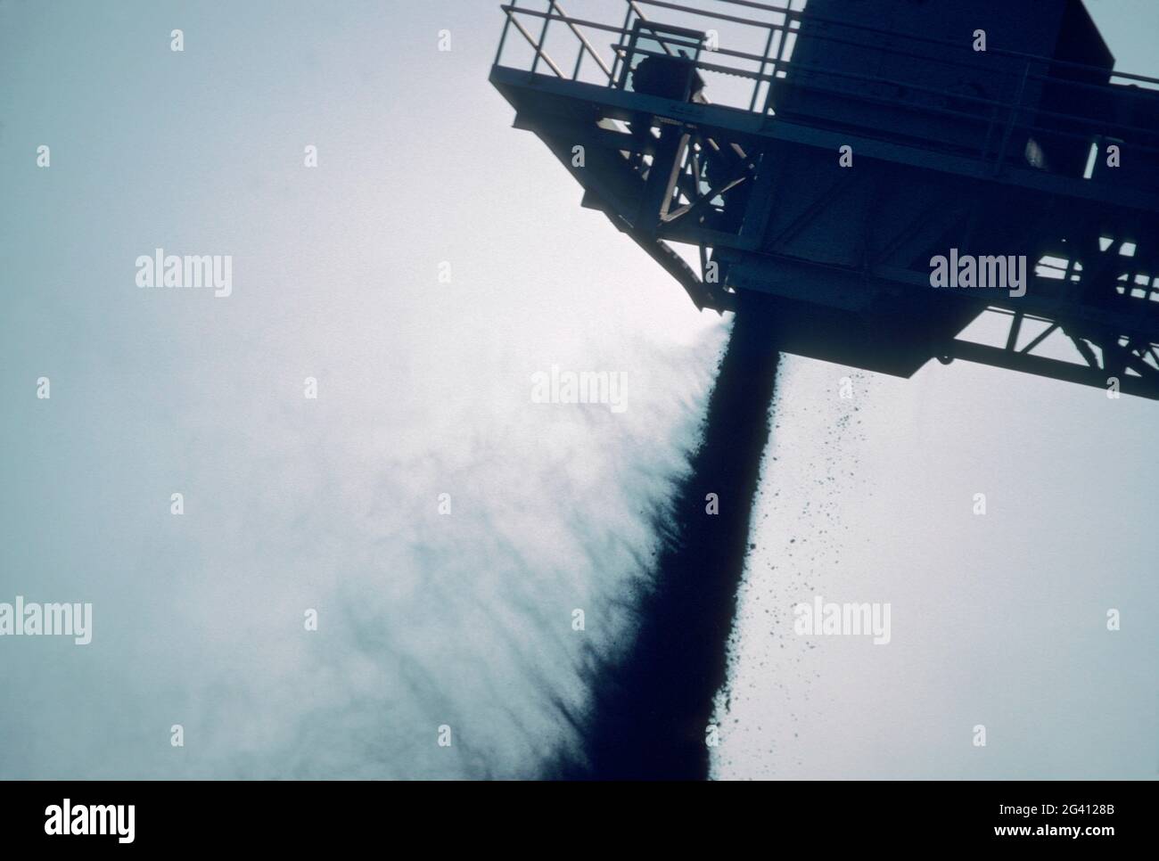 Coal falling from conveyor belt. #480-9 Stock Photo - Alamy