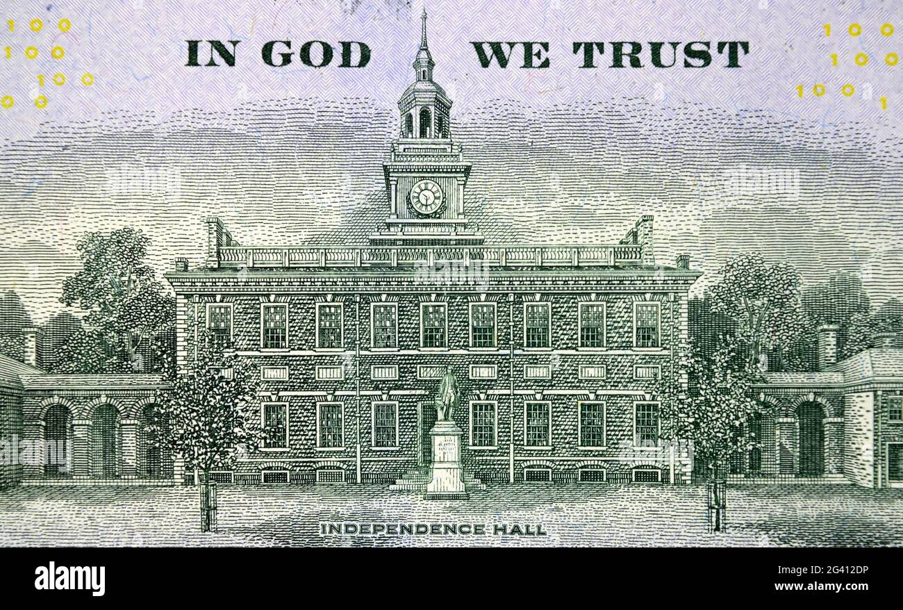 An photograph of The Independence Hall building in Philadelphia ...