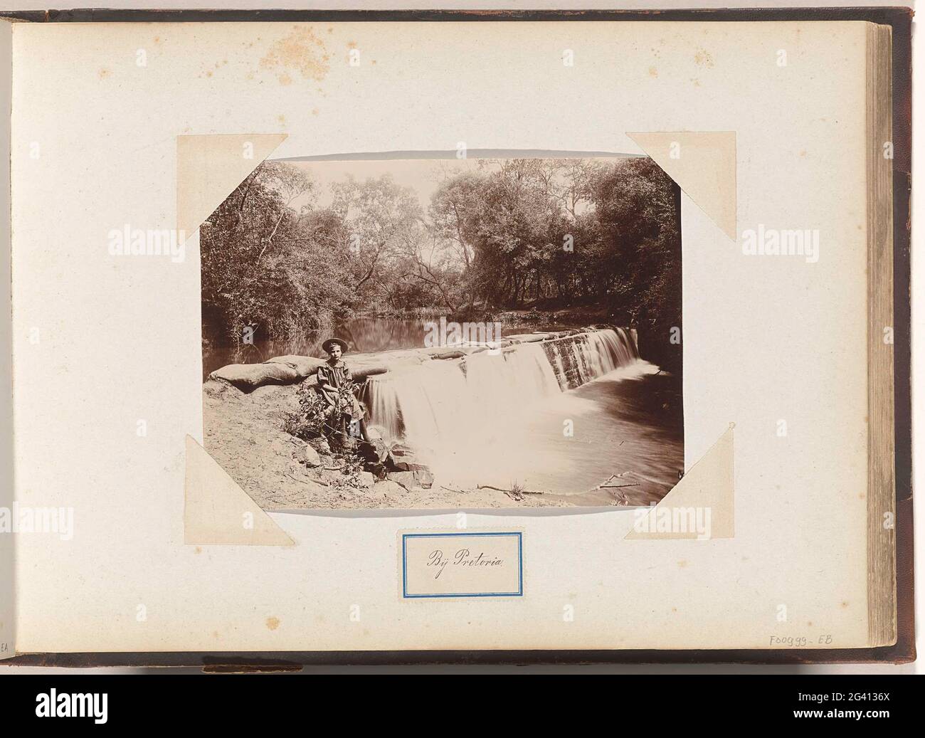 European girl at a waterfall at Pretoria; At Pretoria. Part of album ...