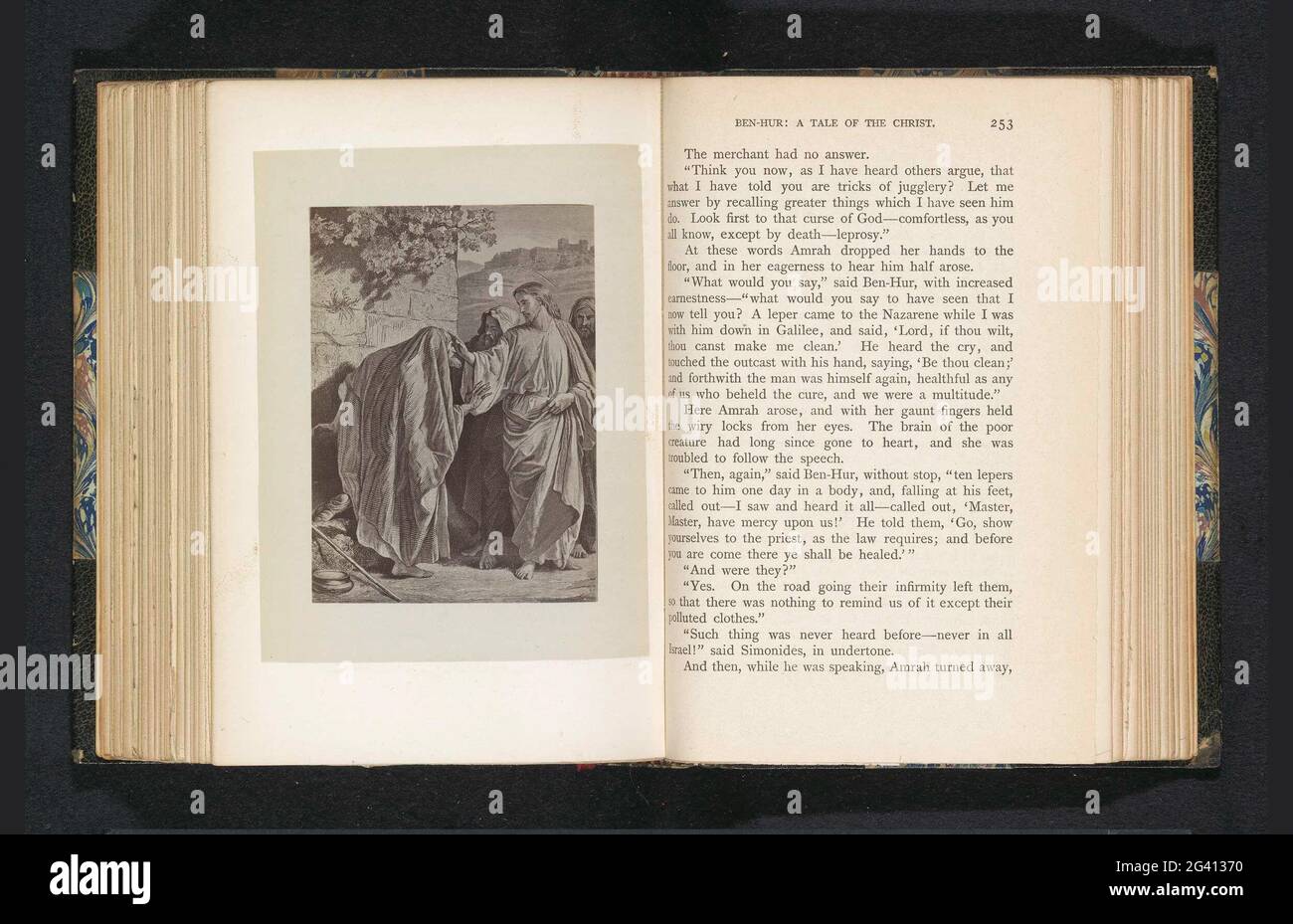 Photo production of a print, representing Christ heals a leper man ...