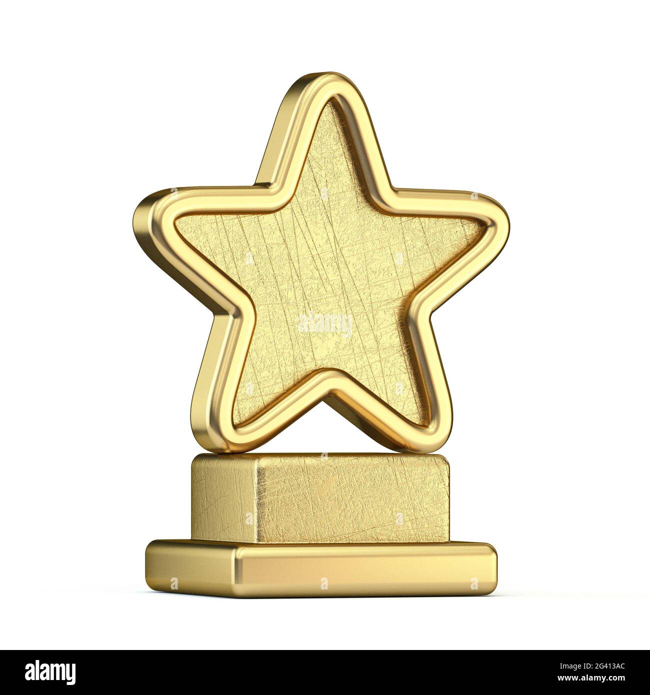 Gold star trophy 3D Stock Photo - Alamy