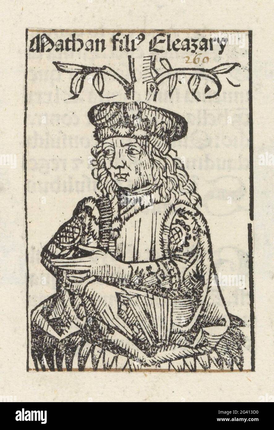 Mattan; Mathan Fili [US] Eleazary; Liber chronicarum. A flower celk ...