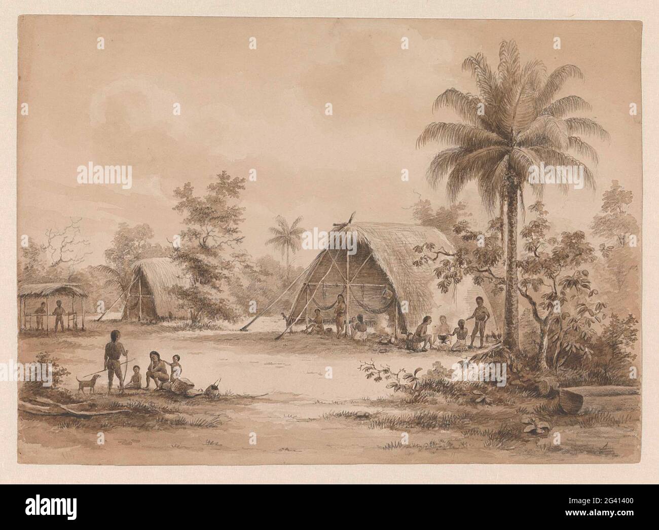 Simple Indian Village Drawing