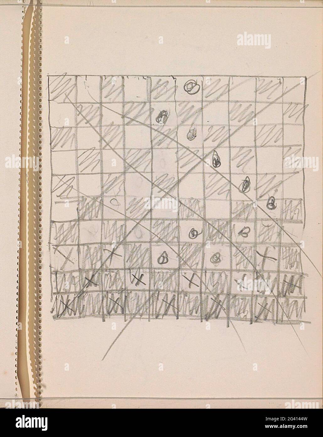 Damboard. Leaf 5 Recto from a sketchbook with 42 sheets Stock Photo - Alamy