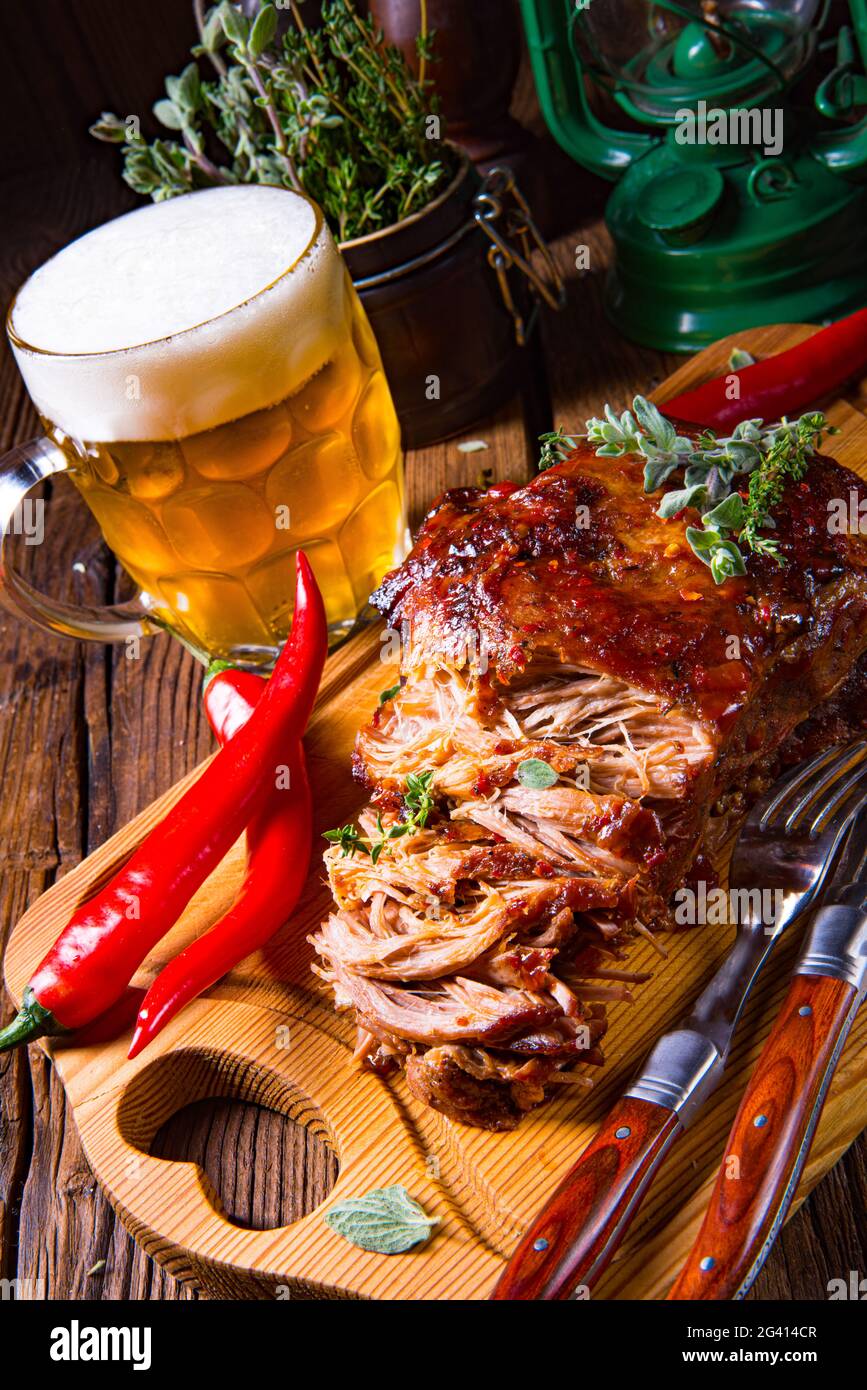 Pork chips beer on hi-res stock photography and images - Alamy