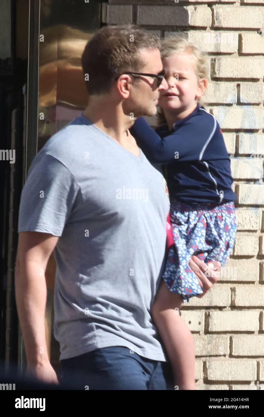 New York, NY, USA. 18th June, 2021. Bradley Cooper and daughter Lea ...