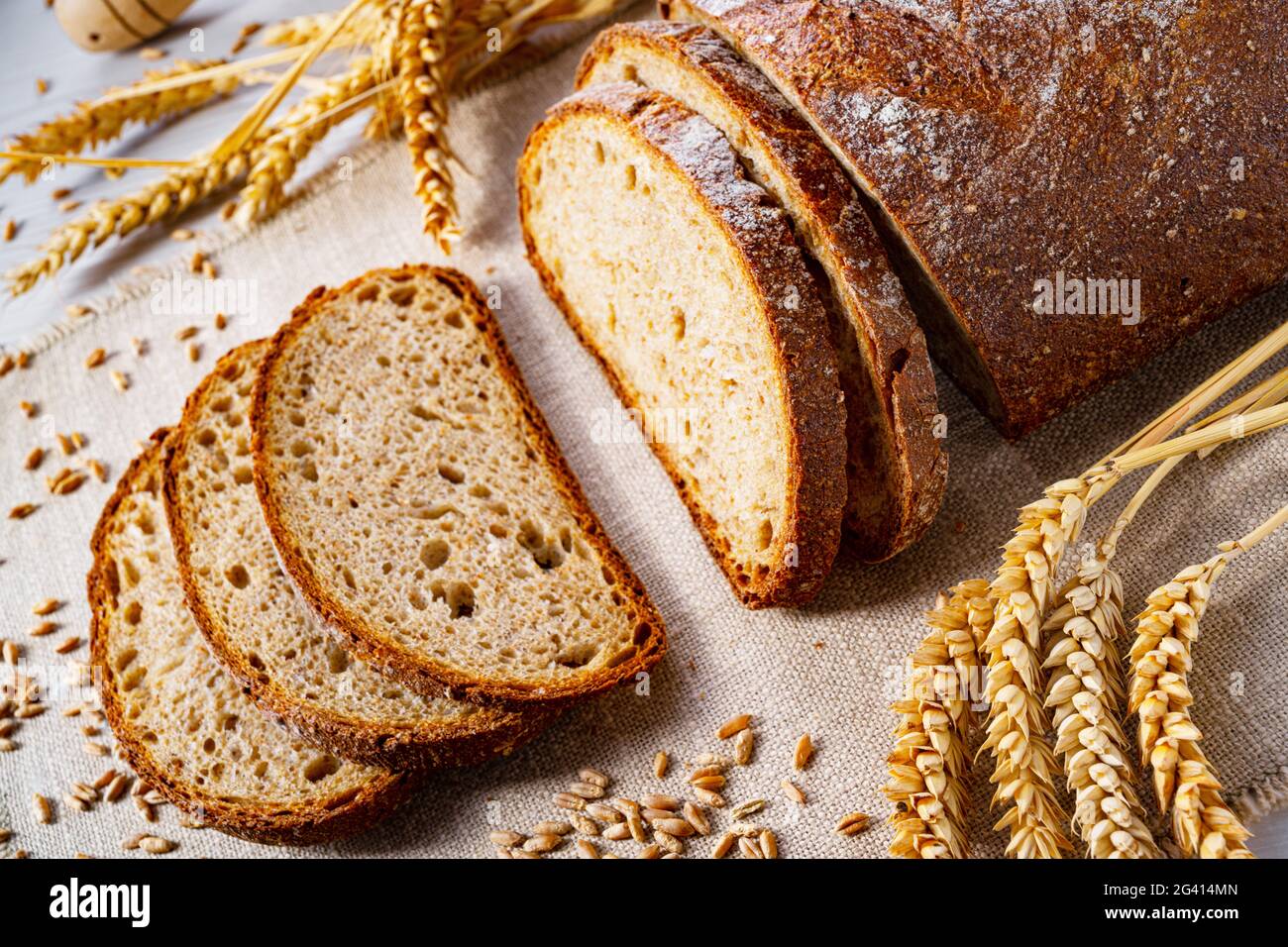 Delicious mixed rye bread, also called gray bread Stock Photo - Alamy