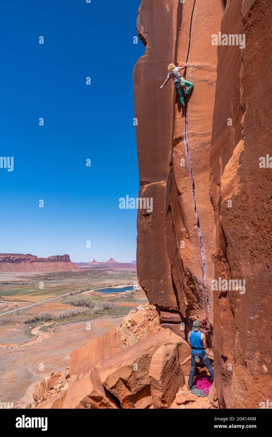 Rock Climbing Women Stock Photo - Alamy