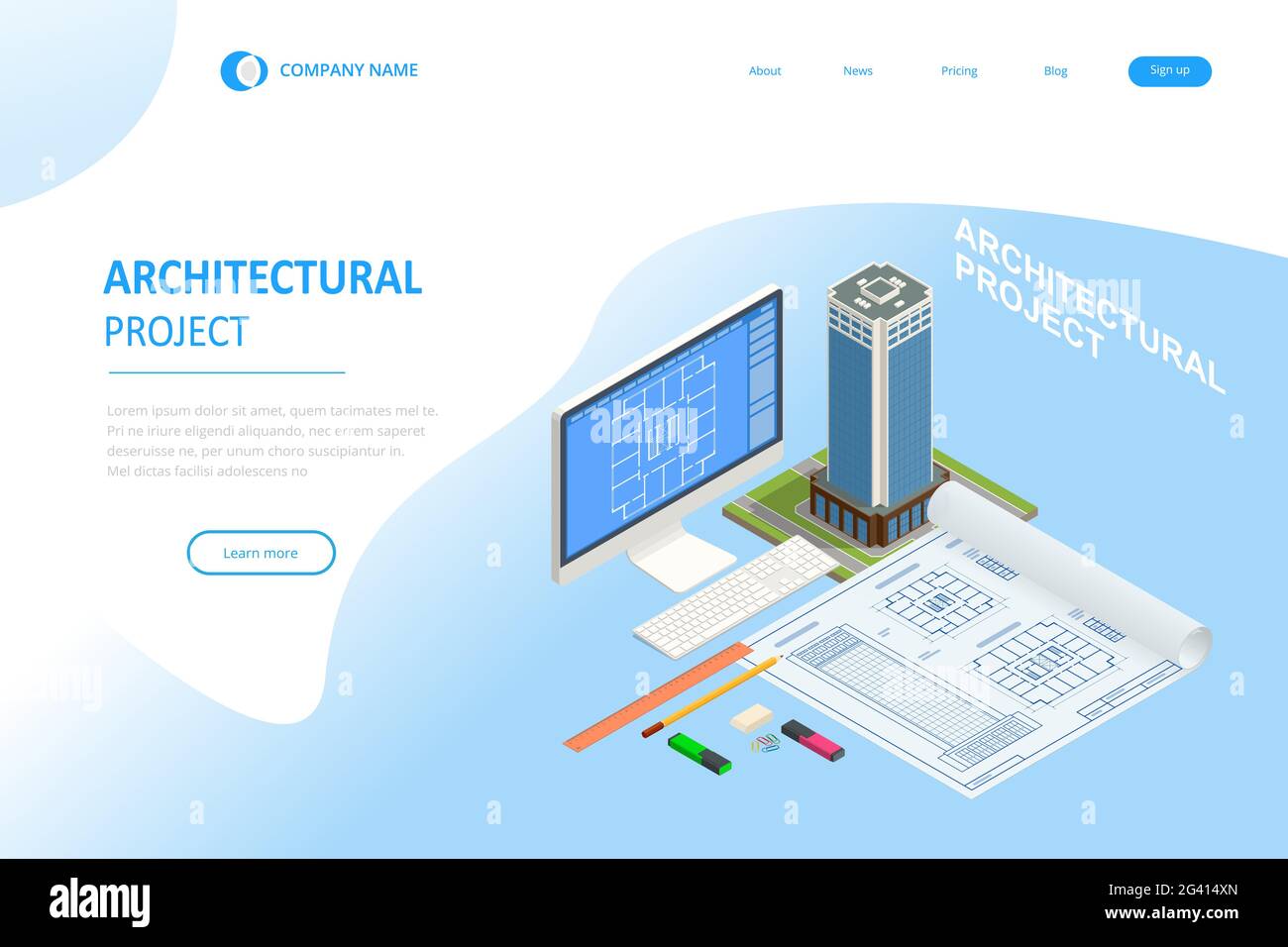 Isometric Construction Project Management, Architectural Project ...