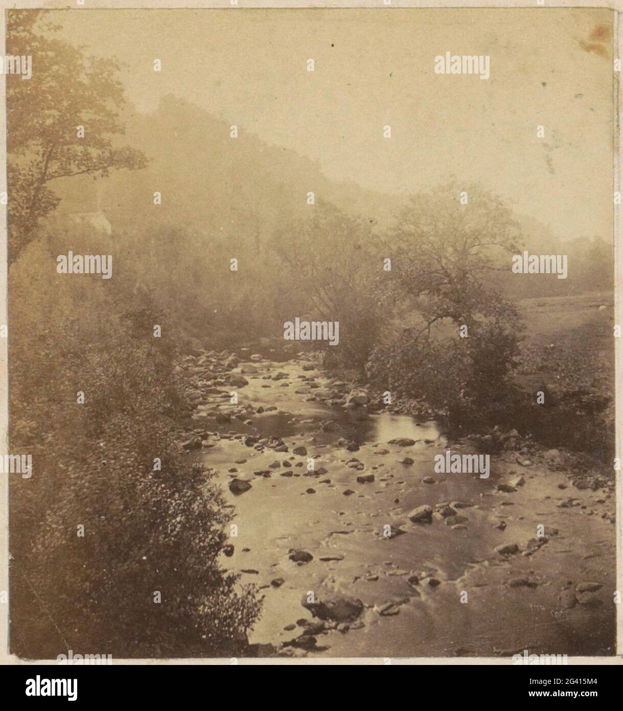River landscape in England. Part of album with pictures of sights and ...