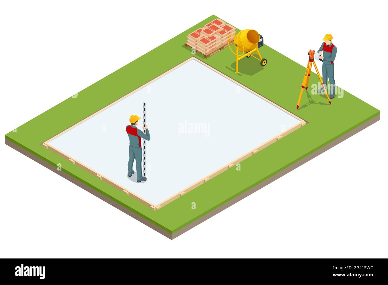 Construction site survey Stock Vector Images - Alamy