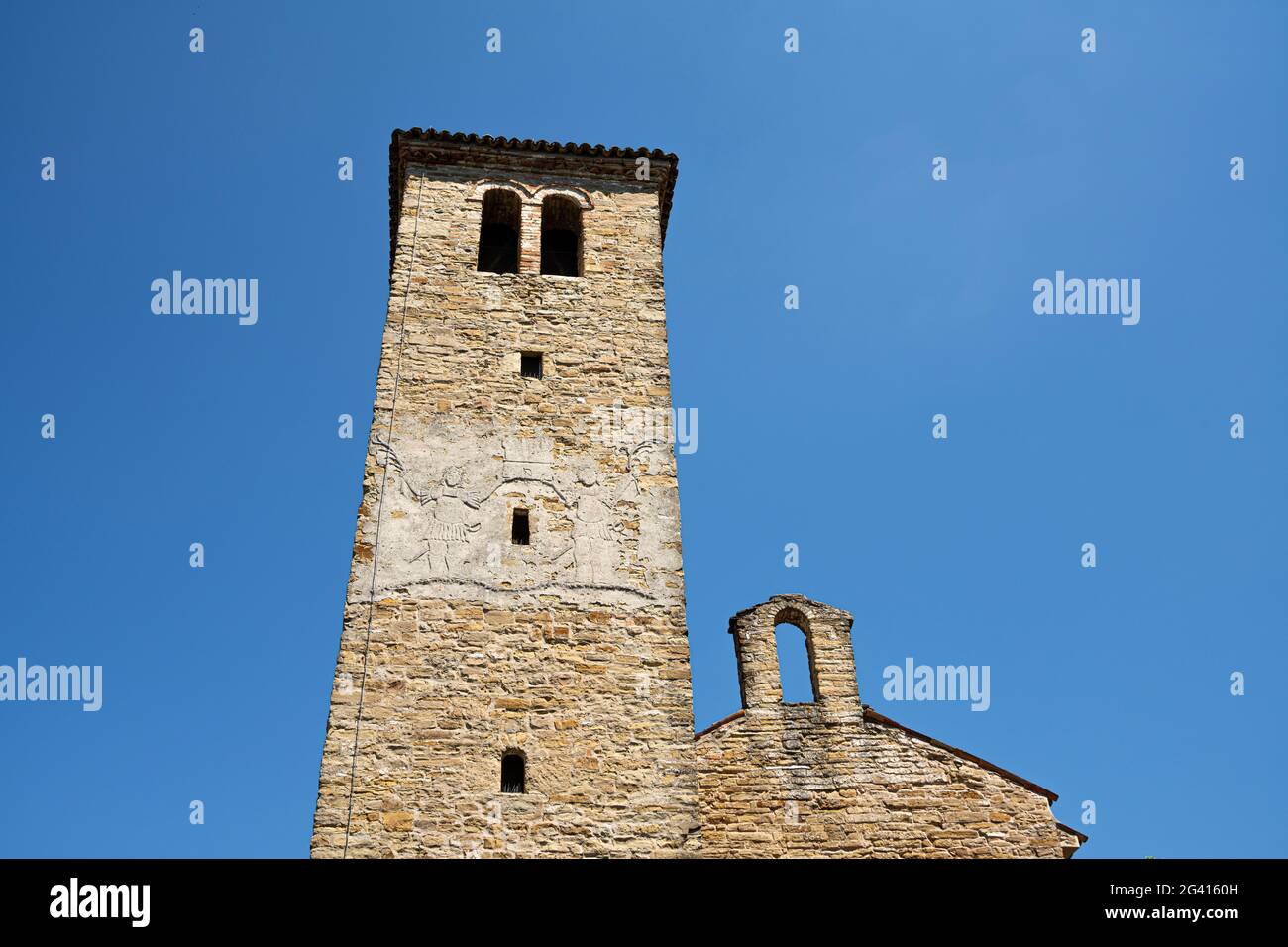 Muggia, Italy. June 13, 2021 view of the church of St. Mary Assunta in ...