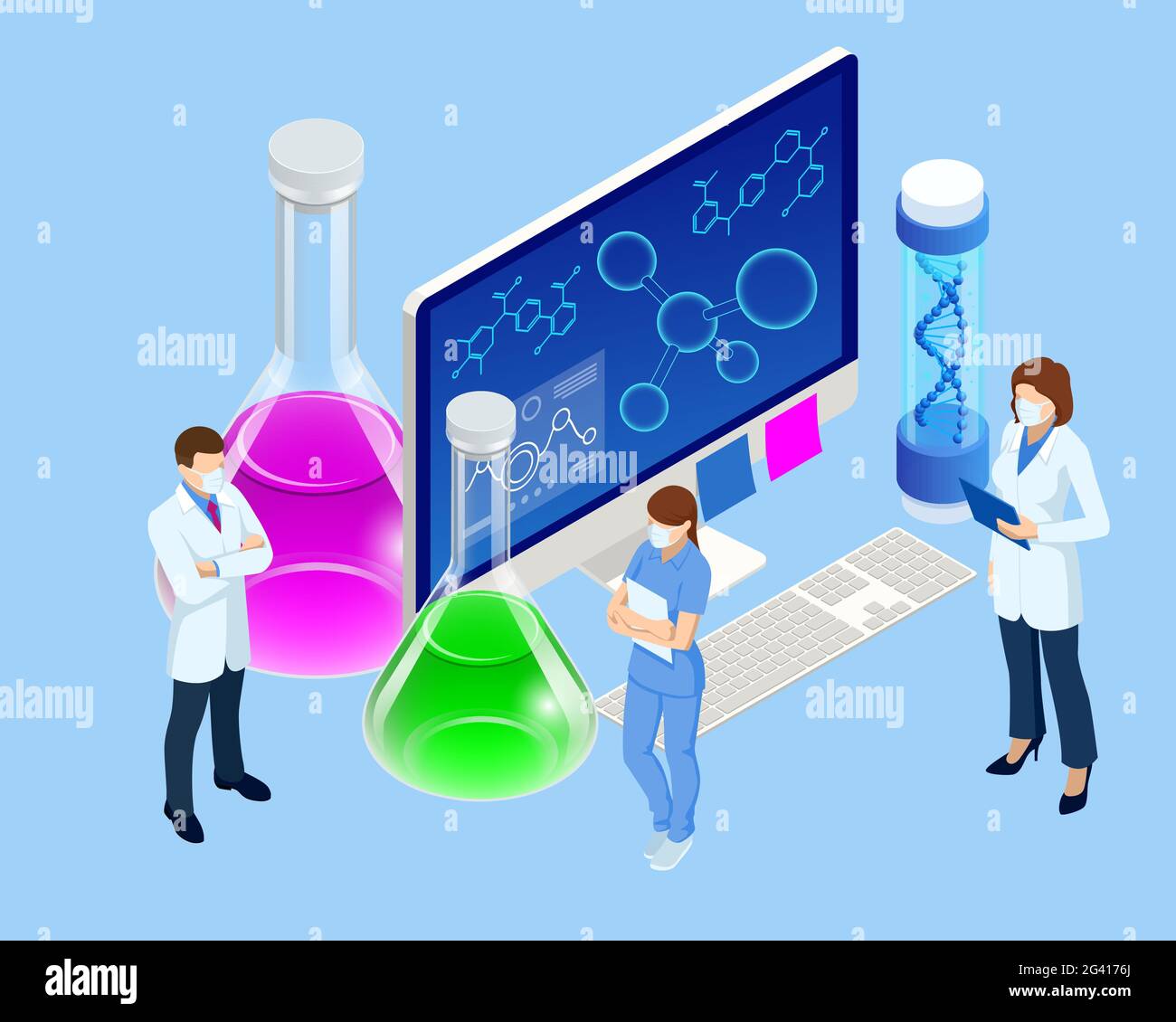 Students working in teams Stock Vector Images - Alamy