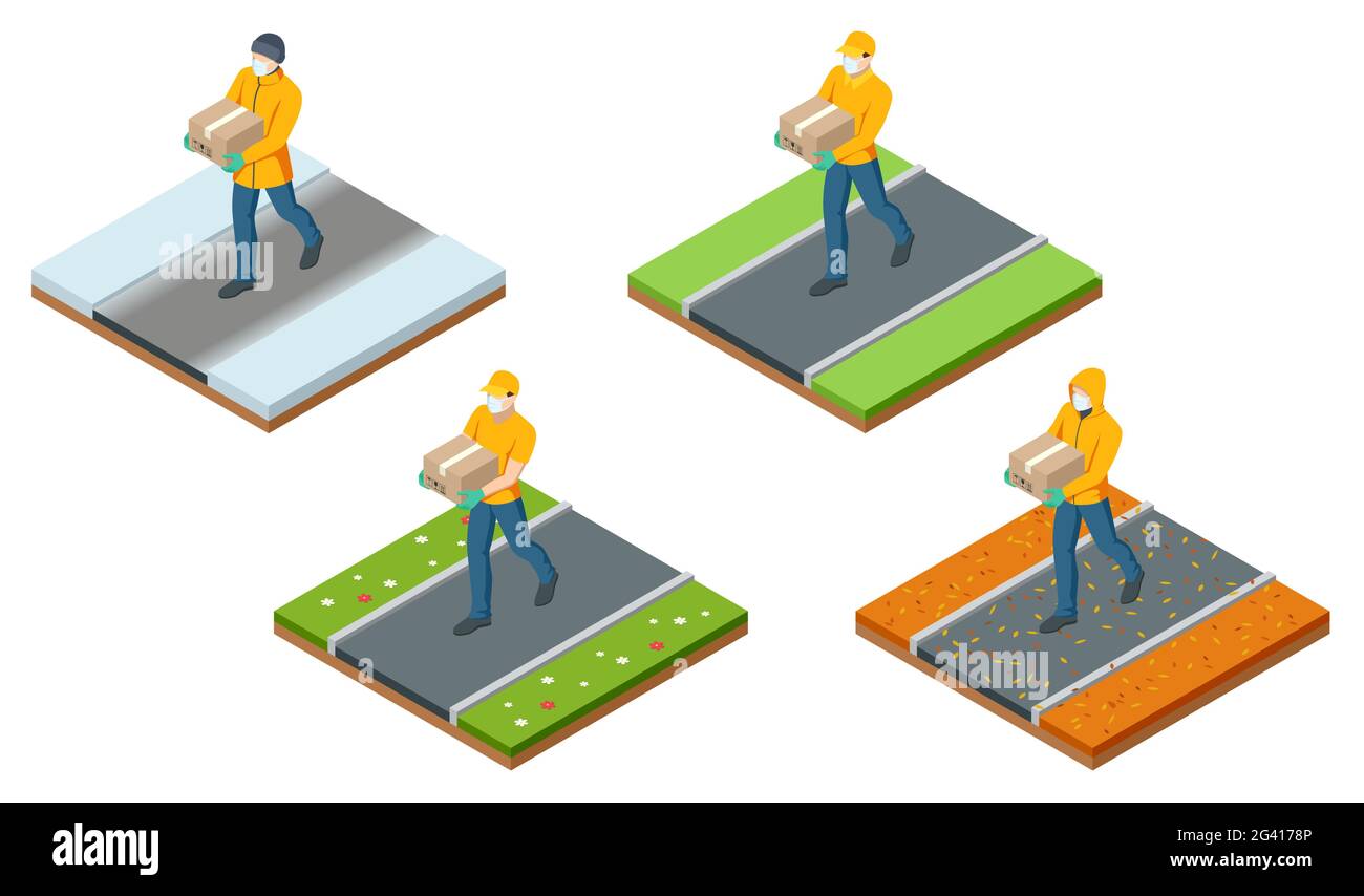 3d courier man free Stock Vector Images - Alamy