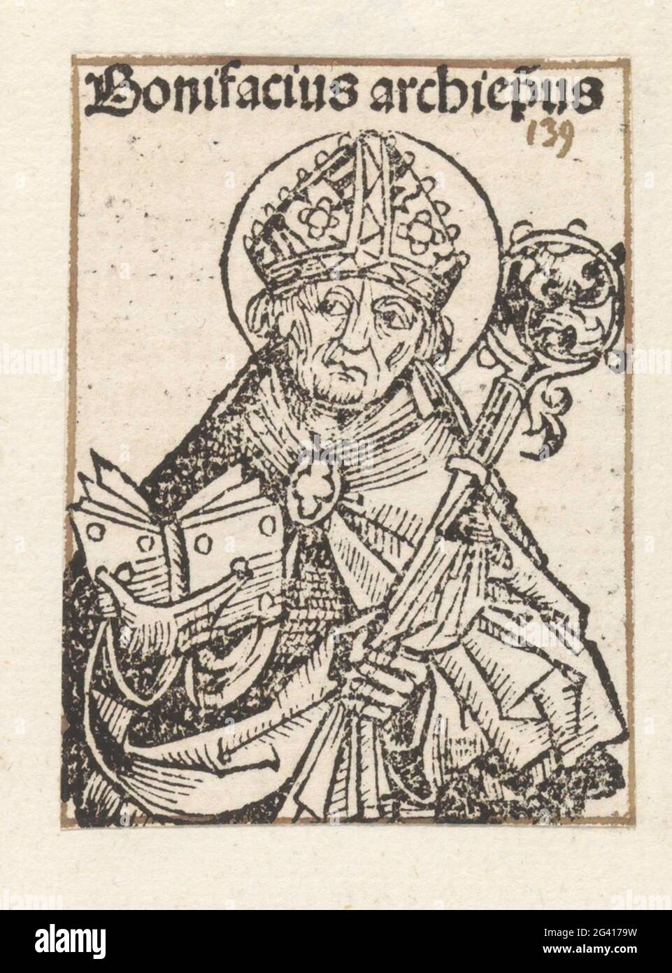 Saint Boniface; Bonifacius Archiep [icopu] s; Liber chronicarum. A ...