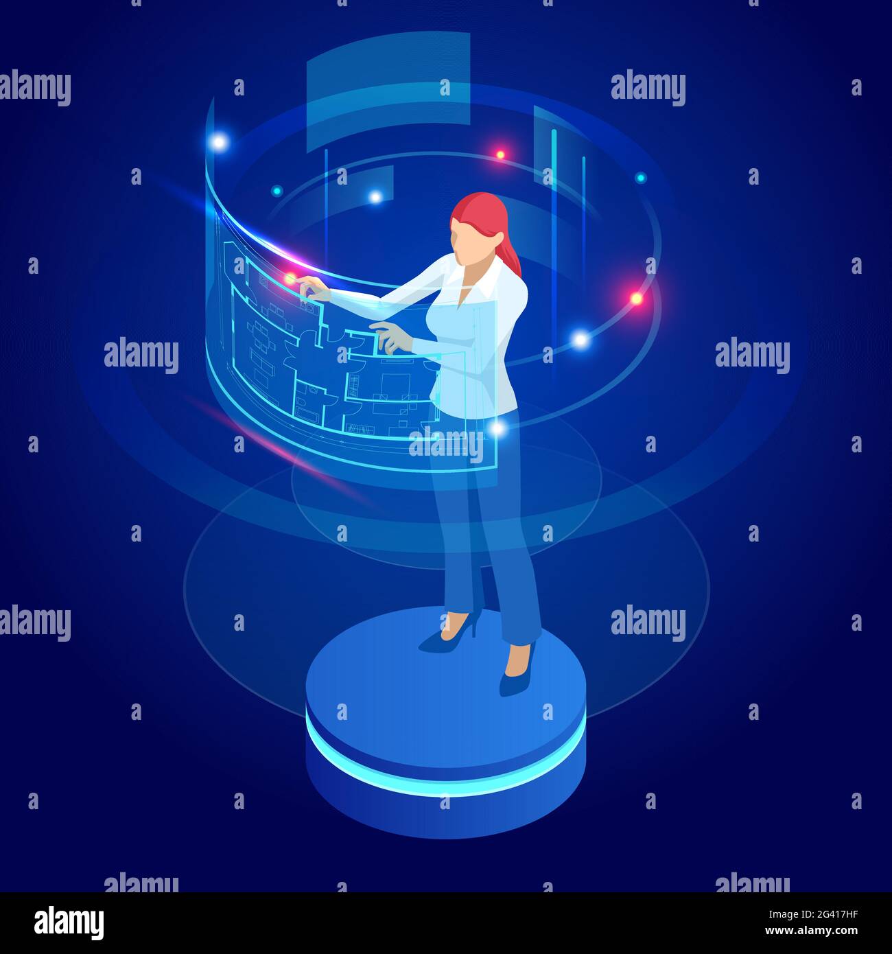 Isometric Virtual Reality Construction Project Management ...