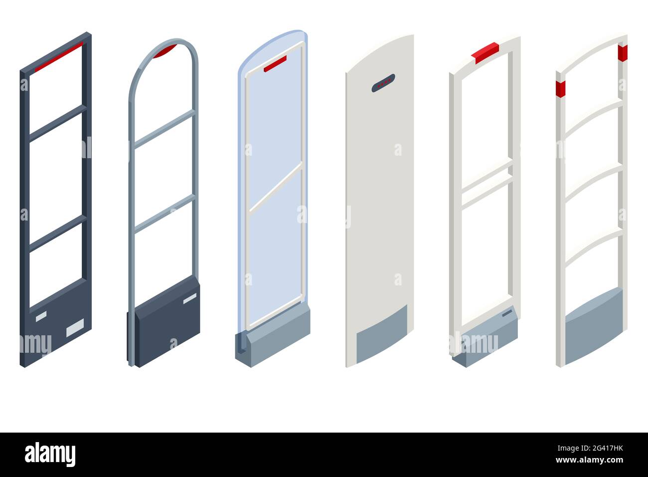 Isometric Anti Theft System. Eas Anti-theft Sensor Gate. Anti Theft ...