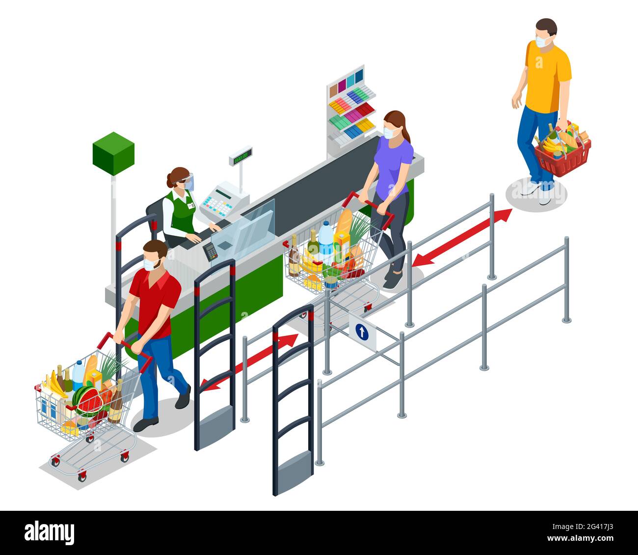 Department store waiting Stock Vector Images - Alamy