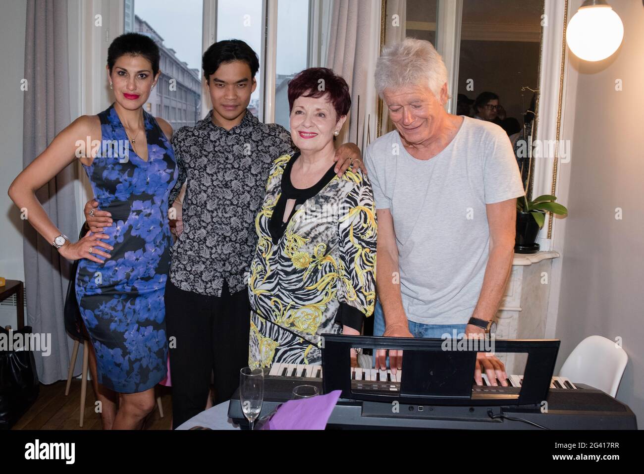 Paris : Birthday Party Fabienne Thibeault by model Jérémy Bellet Stock ...