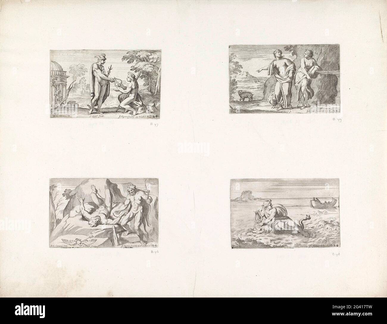 Mercury gives a winch to Apollo / Juno points Diana on the Callisto ...