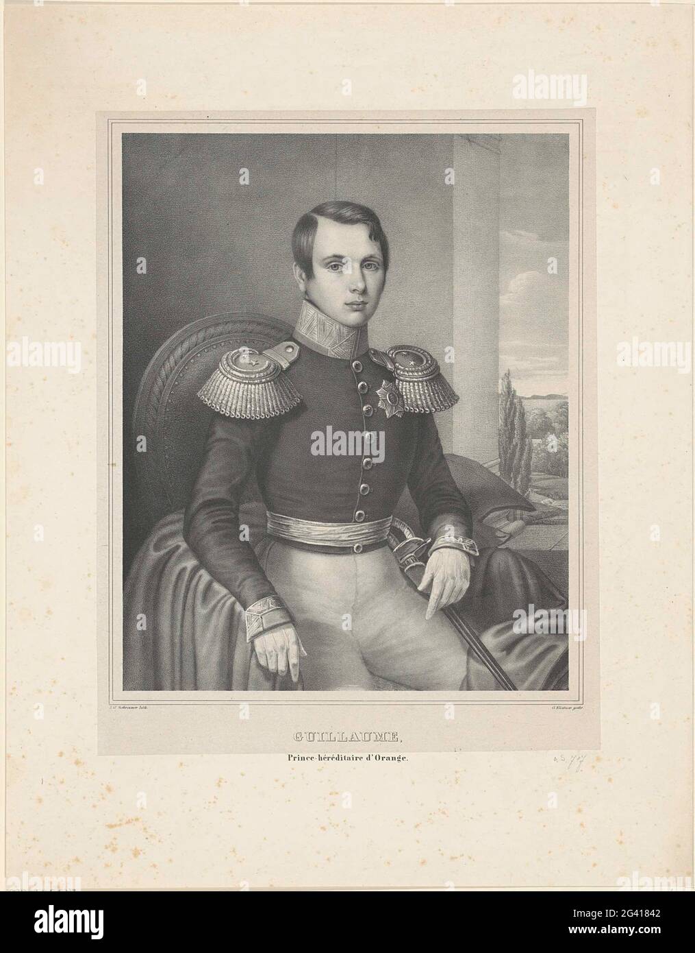 Portrait of Willem III, King of the Netherlands. Portrait of Willem III ...