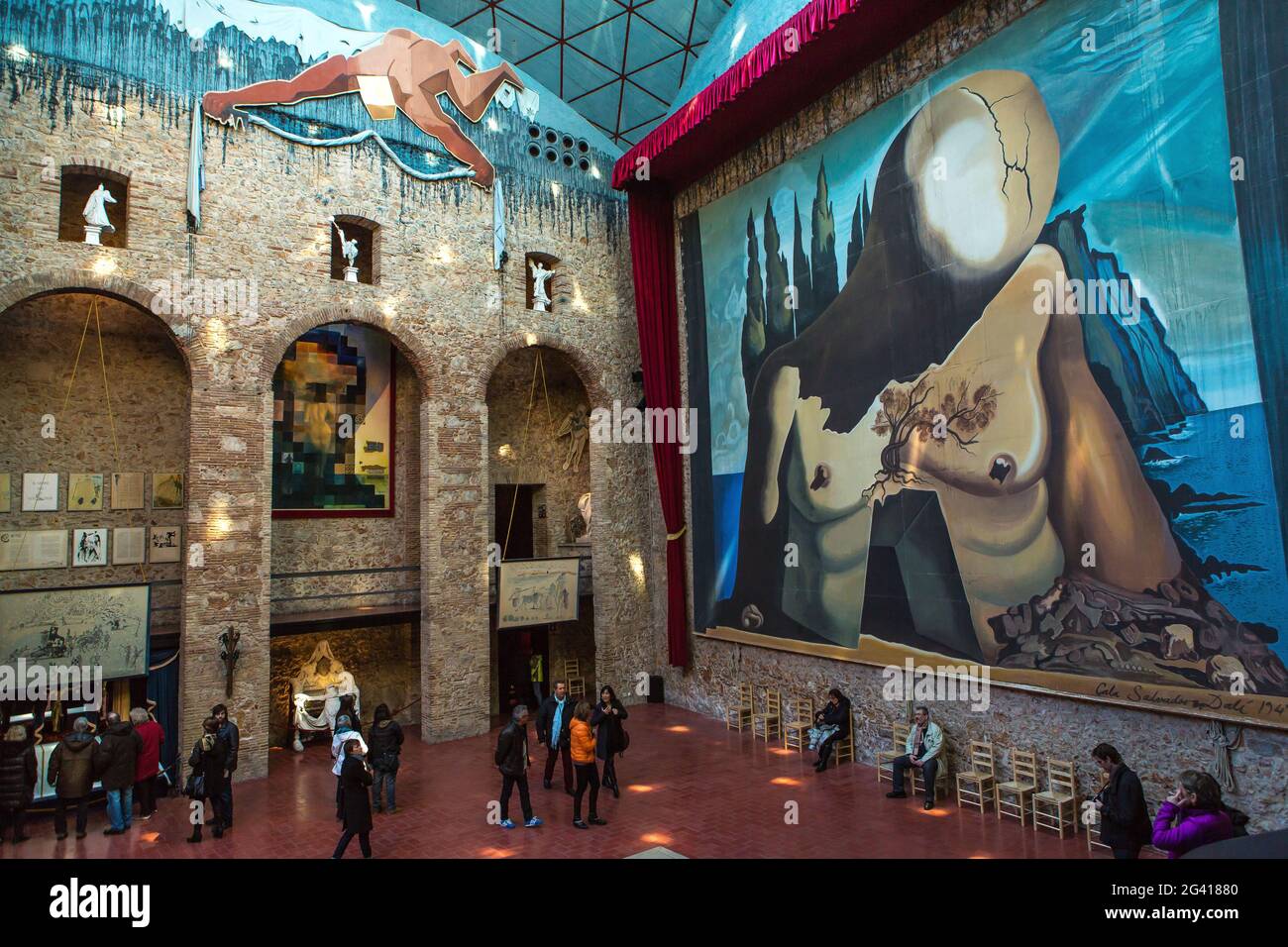 SPAIN. CATALONIA. FIGUERES. DALI THEATRE-MUSEUM (TEATRE-MUSEU DALI). IT WAS BUILT ON THE REMAINS ...