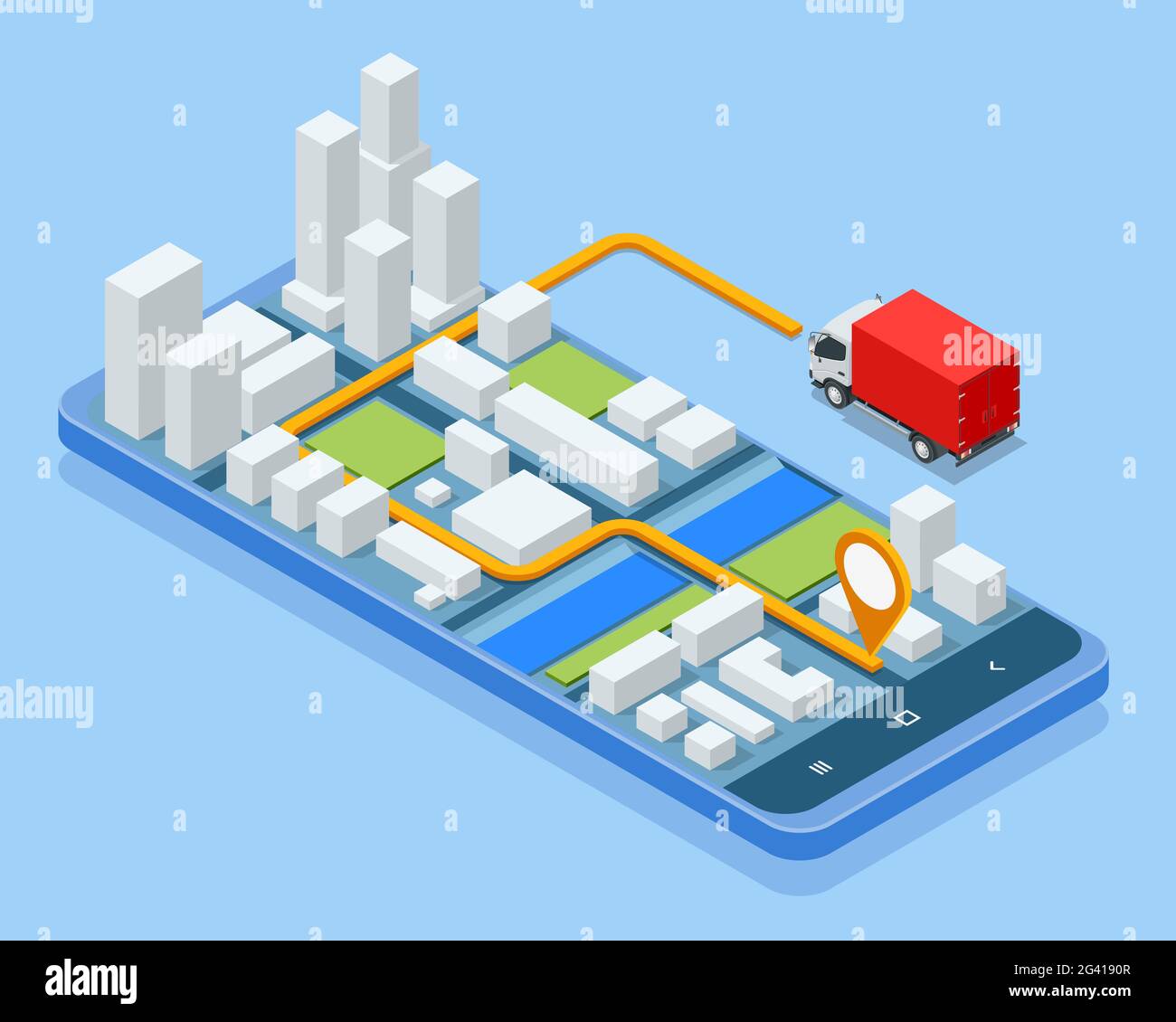 Isometric Logistics and Delivery concept. Delivery home and office ...
