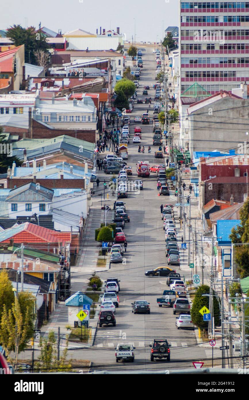 Aerial view of Punta Arenas, Chile Stock Photo - Alamy