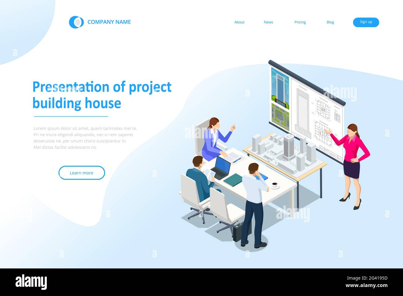 Isometric Construction Project Management, Architectural Project ...