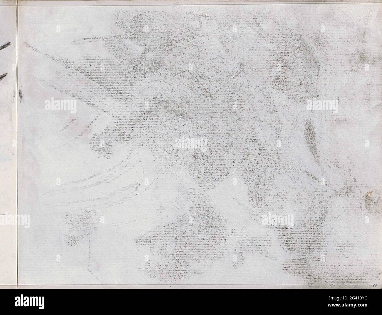 Abkatensch of the chalk drawing on leaf 10 verso. Leaf 11 Recto from ...