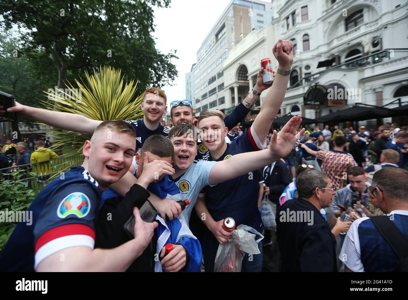 London, England, UK. 18th June, 2021. Thousands of Scottish football ...