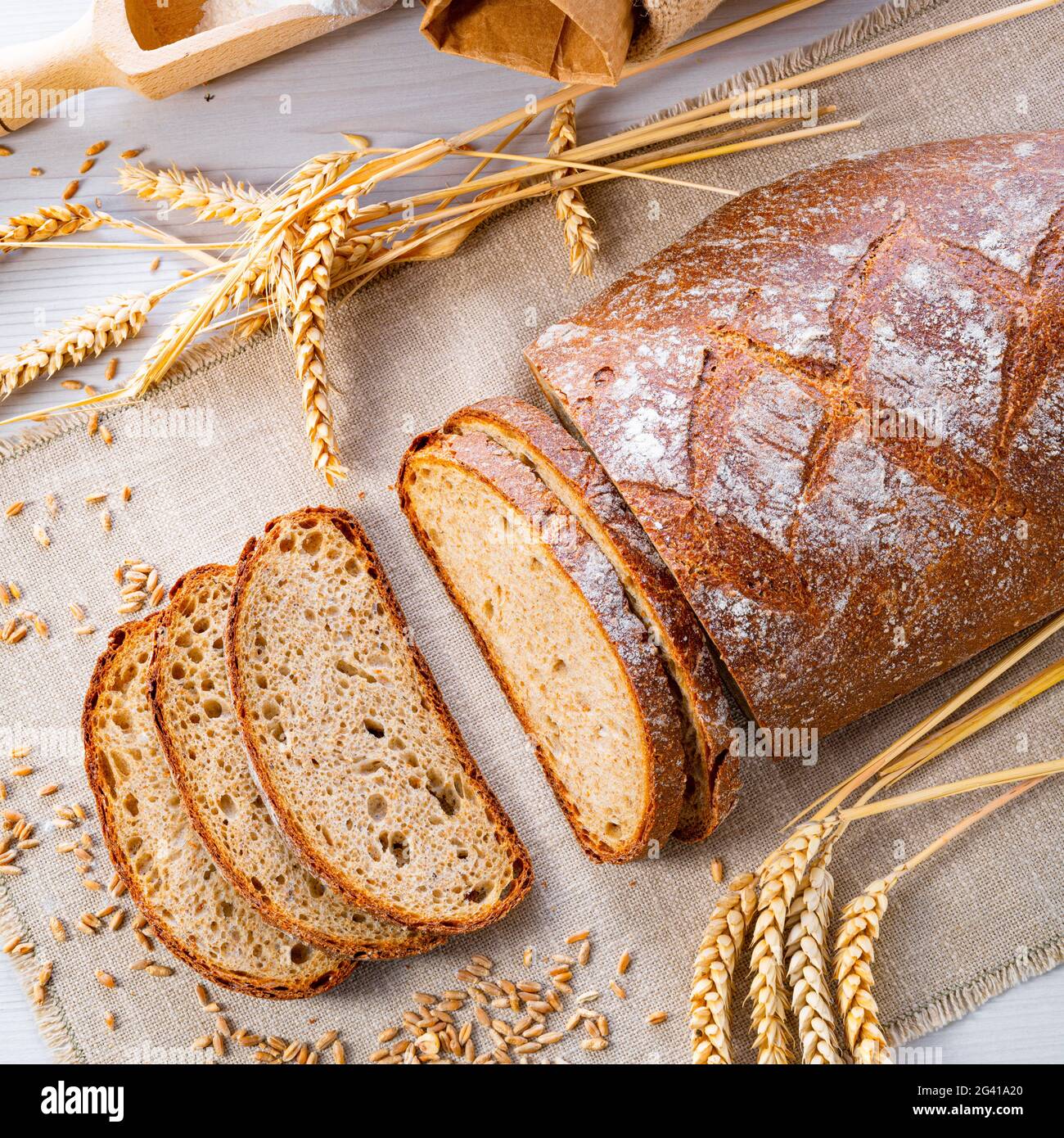 Delicious mixed rye bread, also called gray bread Stock Photo - Alamy