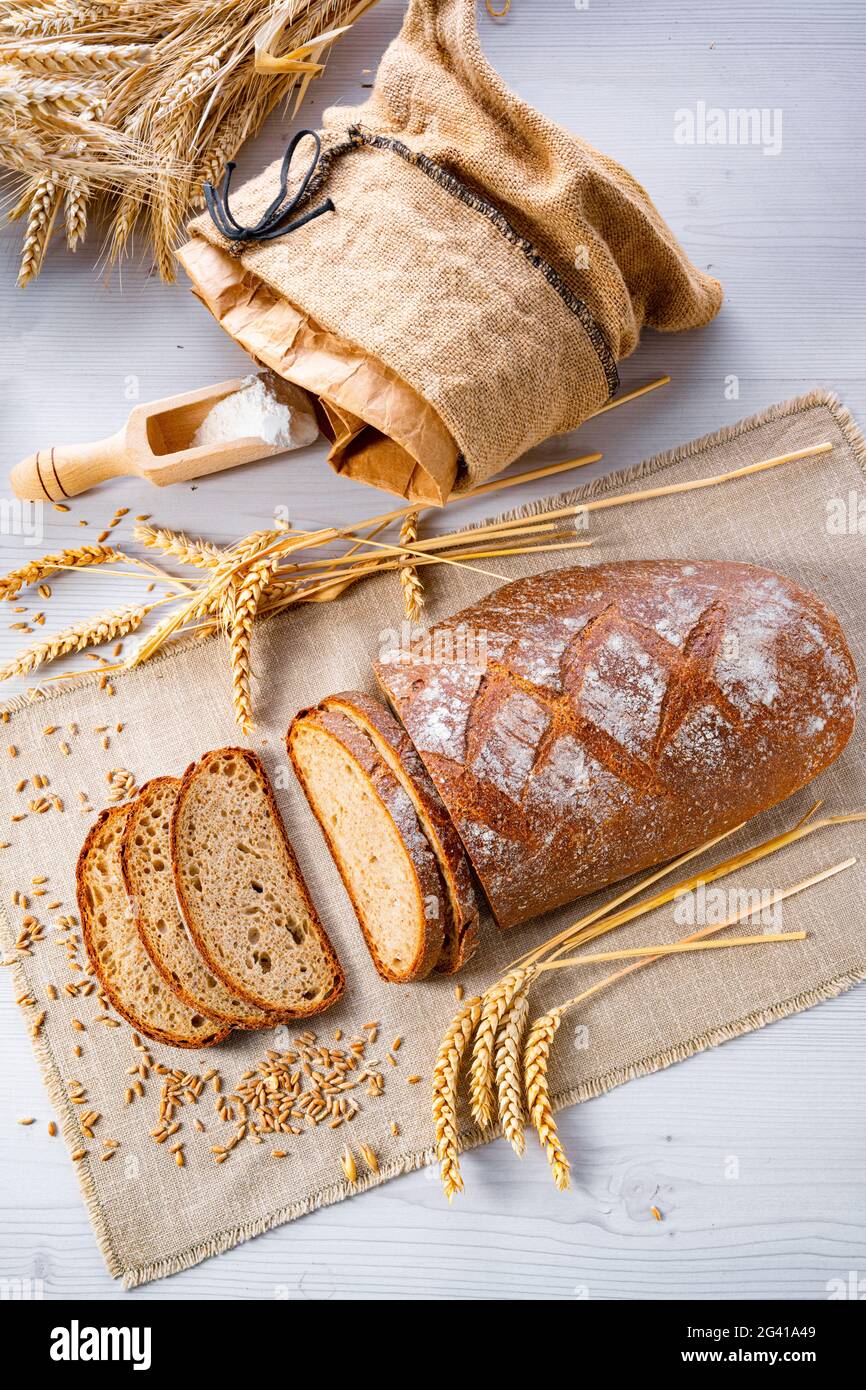 Delicious mixed rye bread, also called gray bread Stock Photo - Alamy