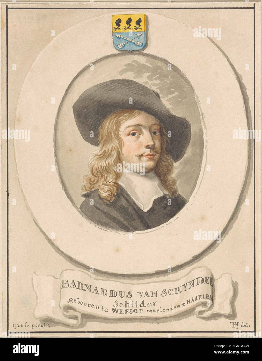 Portrait or Bernardus van Schendel Stock Photo - Alamy