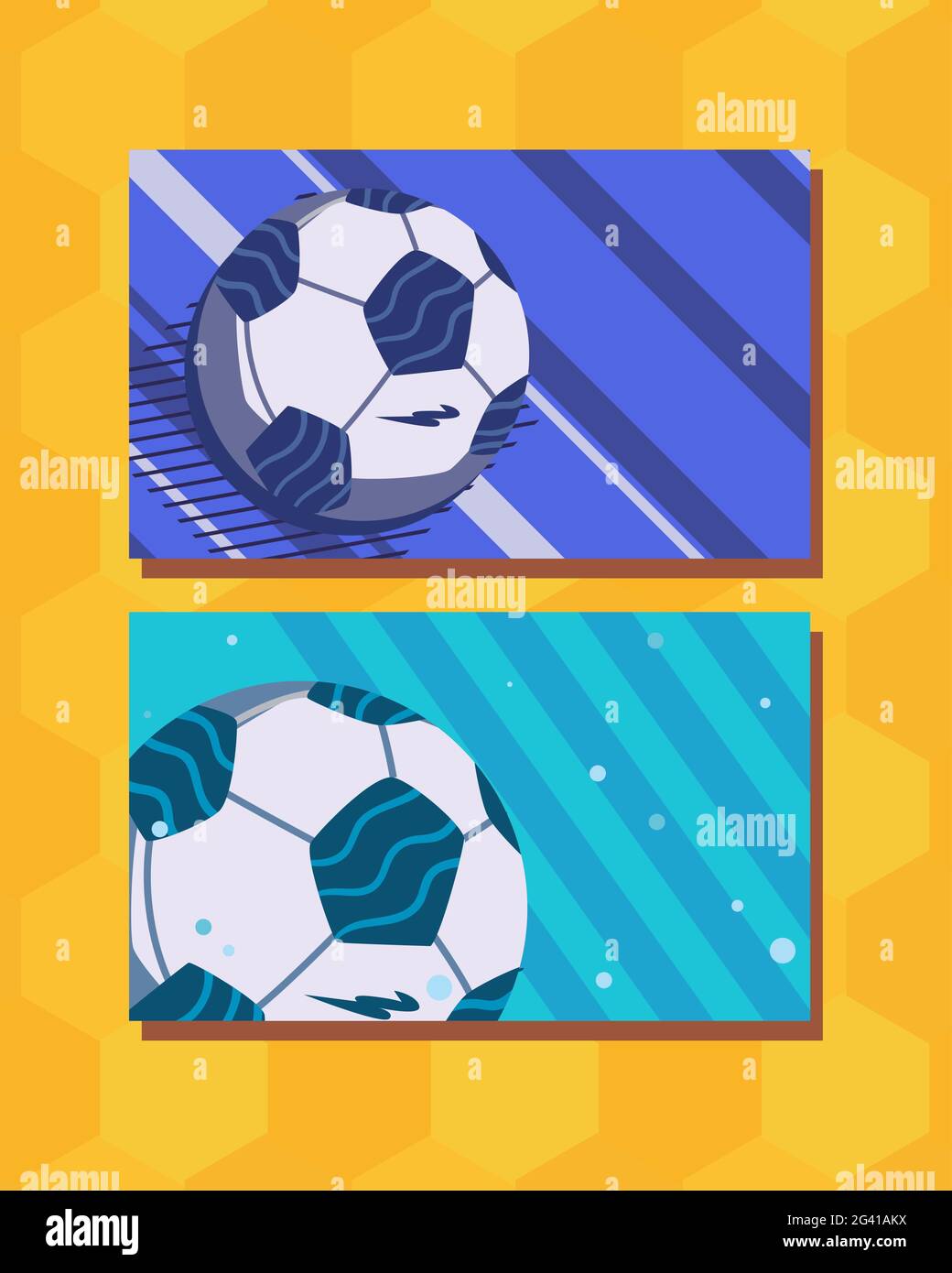 Soccer and football balls banners set Stock Vector Image & Art - Alamy