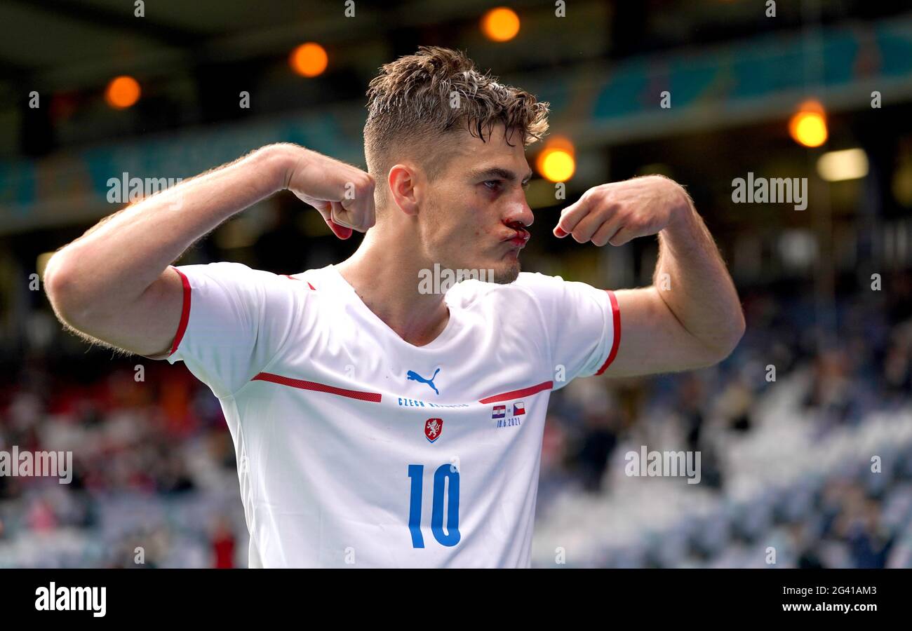 Czech Republic's Patrik Schick celebrates scoring their side's first ...
