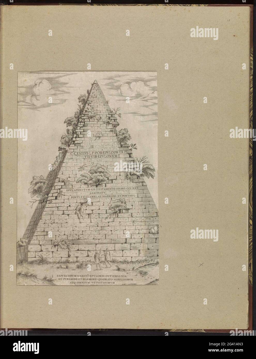 Van pyramid Cestins to Rome ; Roman magnificent glass / Tomb of Cestius ...