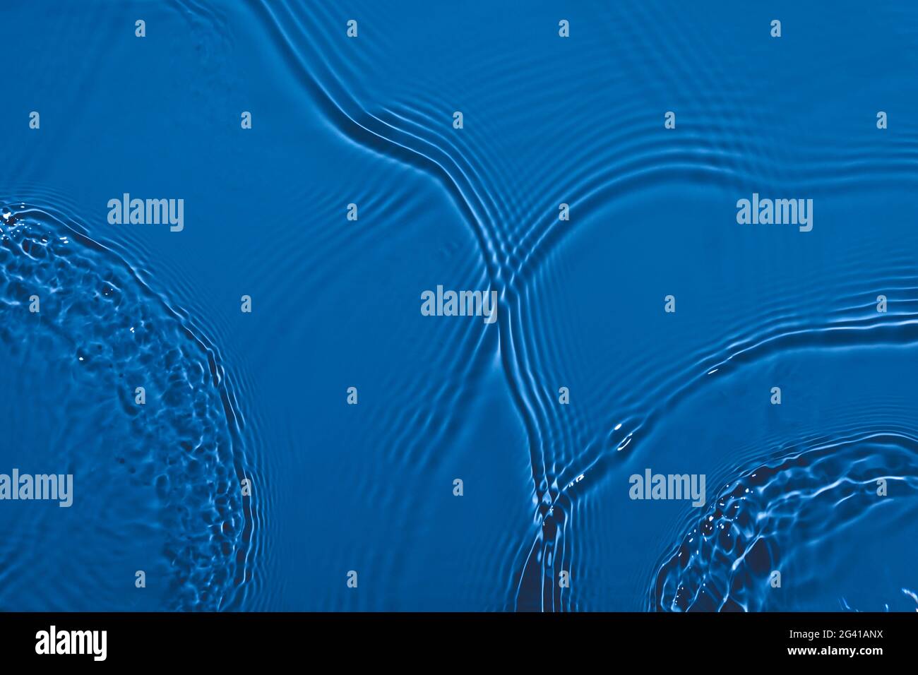 transparent dark blue colored clear calm water surface texture Stock ...