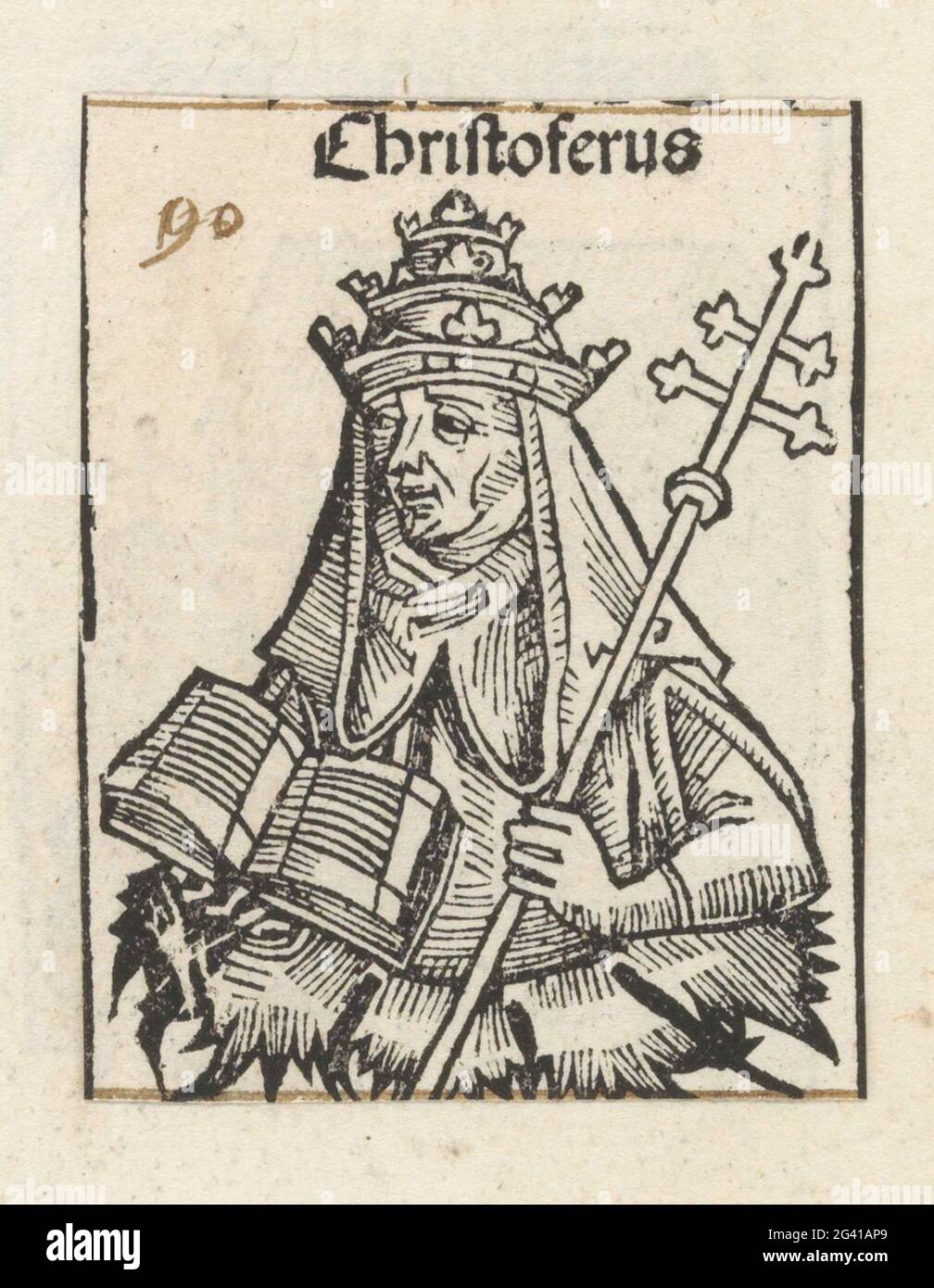 Counterpaus Christoforus; Christoferus; Liber chronicarum. A flower ...