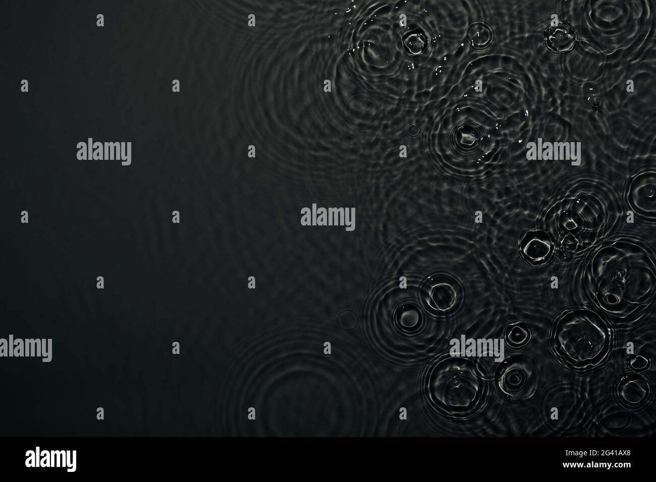 black transparent clear calm water surface texture Stock Photo - Alamy