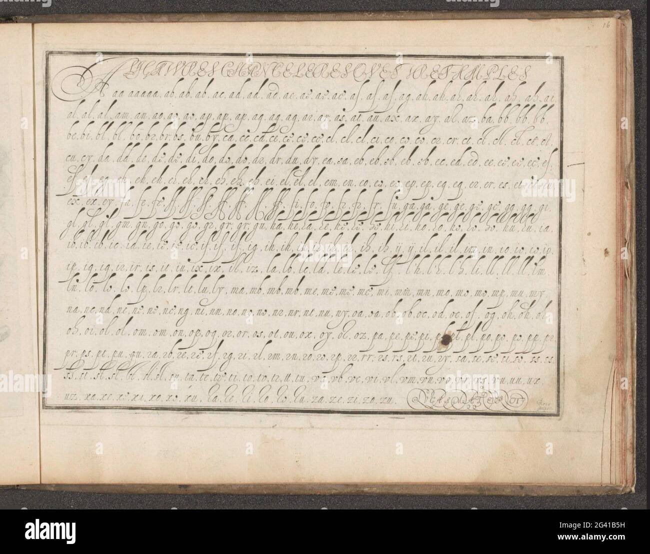 Write example: au lectur. Avertissement Premier; LES OEUVRES [(...)] OU ...