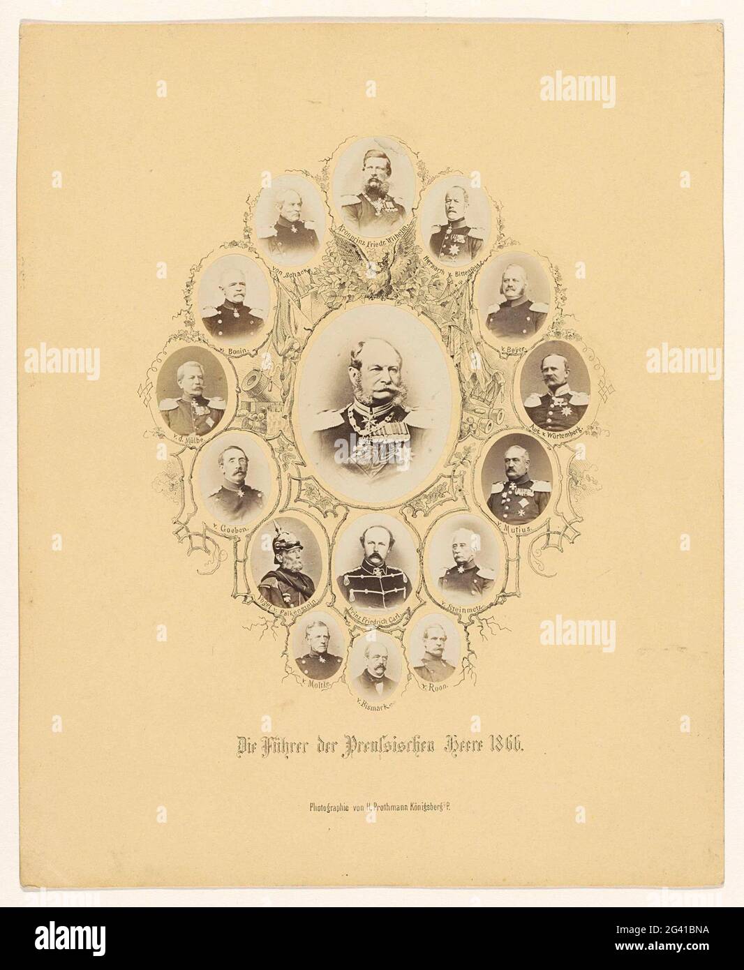 Portrait of King Wilhelm I van Prussen, later Emperor of the German ...