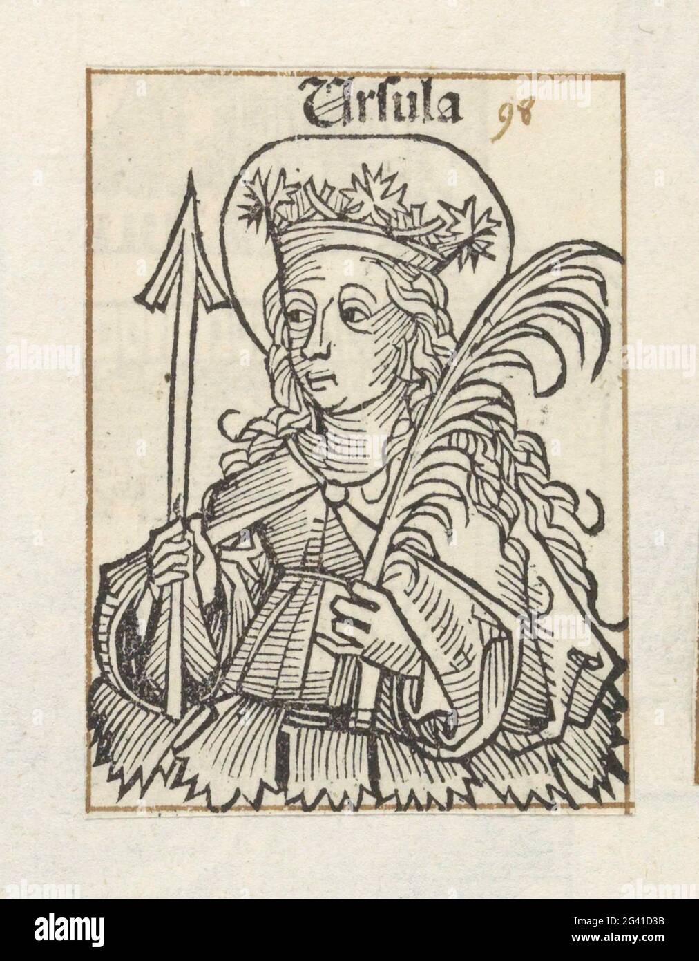 Ursula van Keulen; Ursula; Liber chronicarum. A flower celk with a ...
