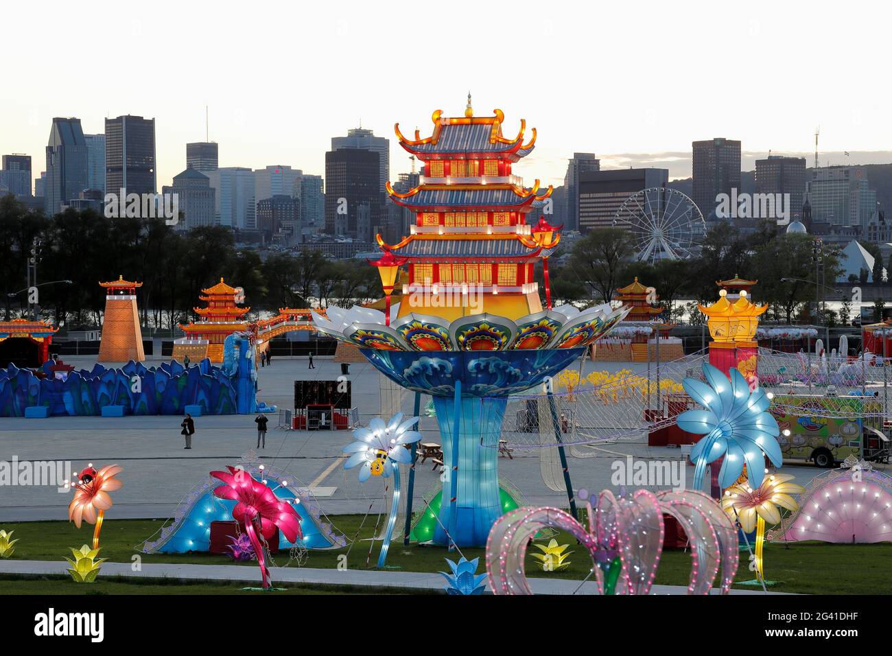 Feux Follet, chinese lights event, Montreal, Quebec, Canada Stock Photo ...